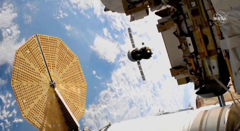 Soyuz crew relocates spacecraft to new space station parking spot ...