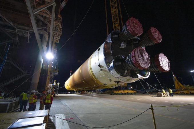 NASA barge delivers first SLS core stage to Kennedy Space Center ...