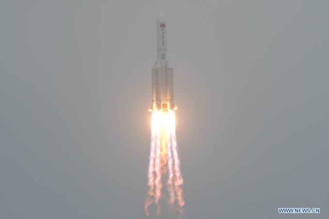 Large Chinese rocket tumbling toward toward unguided re-entry this ...
