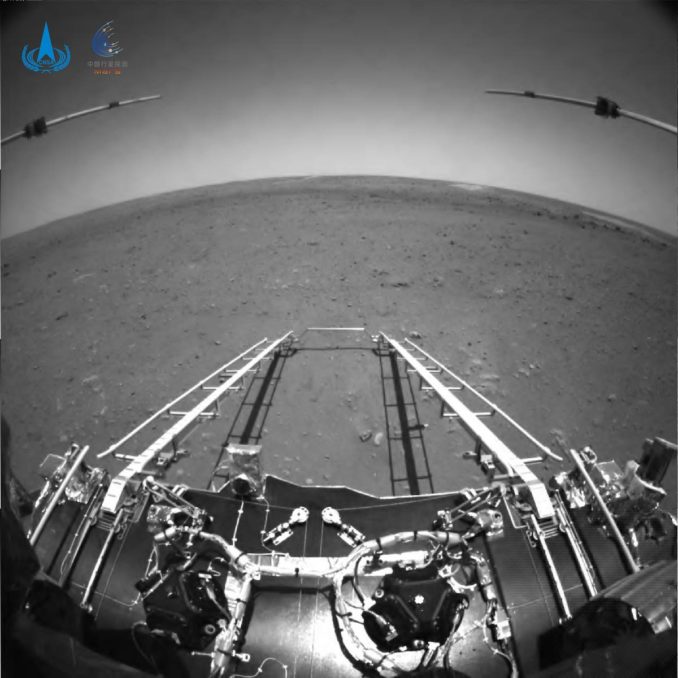 China releases first pictures from Zhurong rover since Mars landing ...