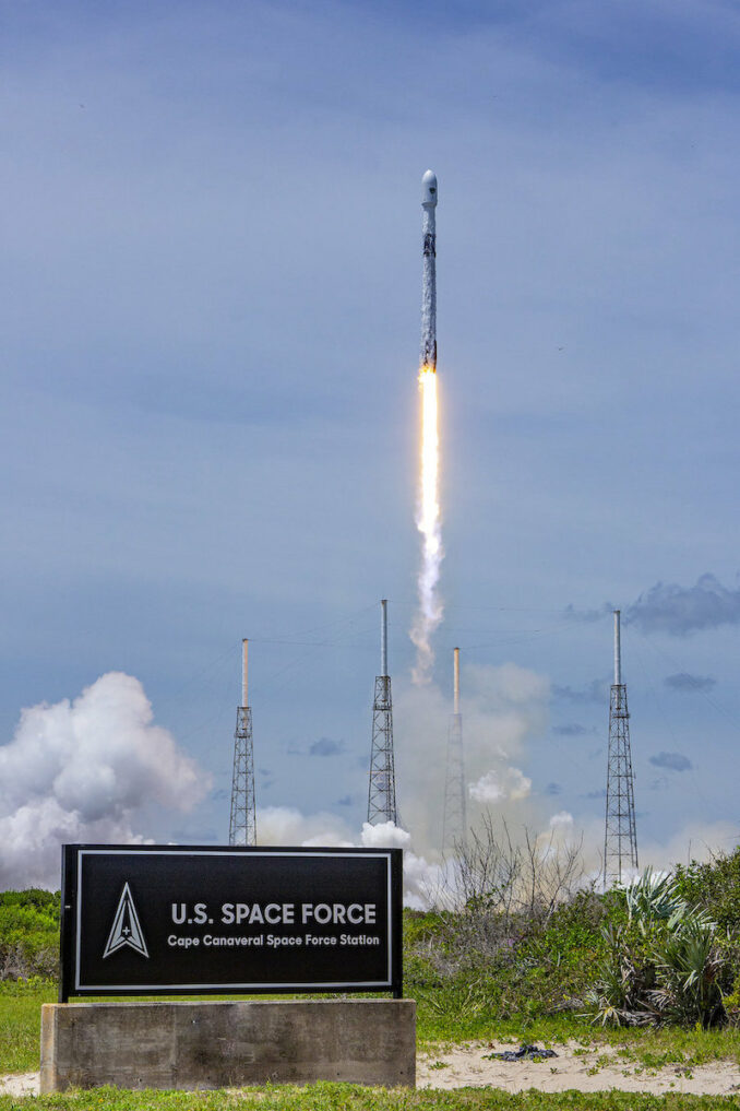 Photos: SpaceX rocket launches, then lands, on Space Force mission ...
