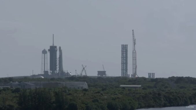 SpaceX rolls out Falcon 9 rocket as Starship work continues at pad 39A ...