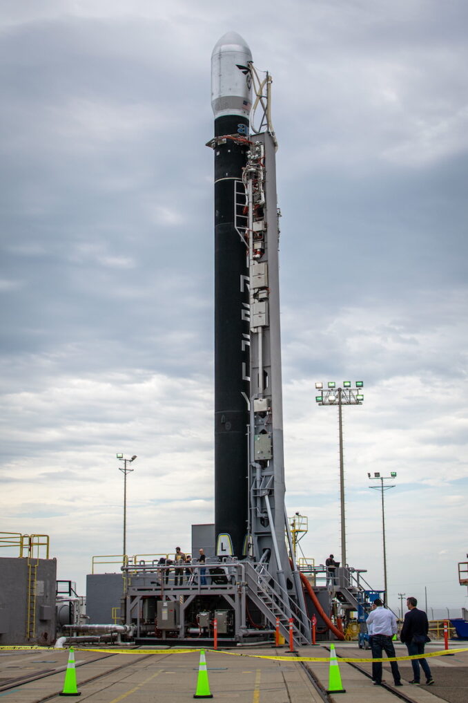 Photos: Firefly’s second Alpha rocket raised on launch pad ...