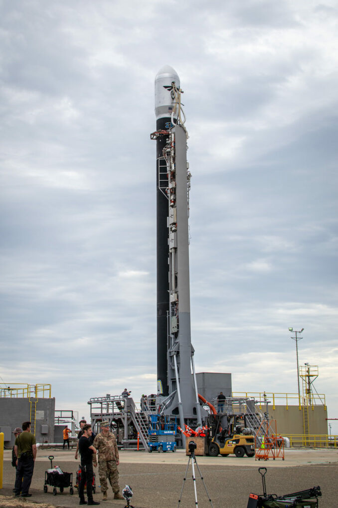 Photos: Firefly’s second Alpha rocket raised on launch pad ...