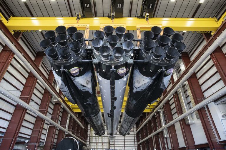 Launch preps underway for first of up to five Falcon Heavy missions ...
