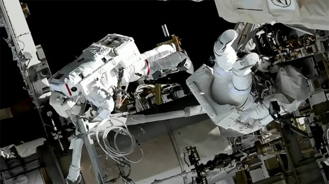 Astronauts complete spacewalk to prep for new ISS solar arrays ...