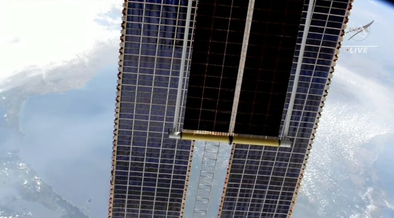 Astronauts install new roll-out solar array outside International Space ...