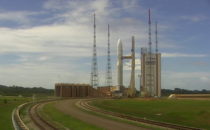 The last European Ariane 5 rocket arrives at the launch pad for its ...