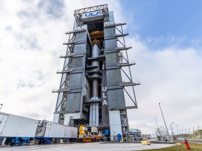 ULA begins stacking Vulcan rocket in anticipation of first national security mission ...