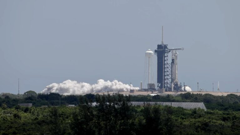 SpaceX, NASA conduct static fire test of a Falcon 9 rocket ahead of the ...