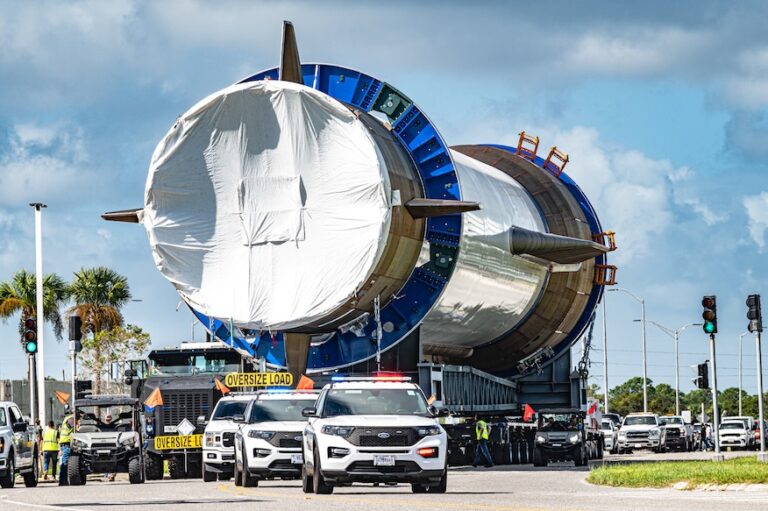 Blue Origin transports New Glenn booster to launch site ahead of Mars ...